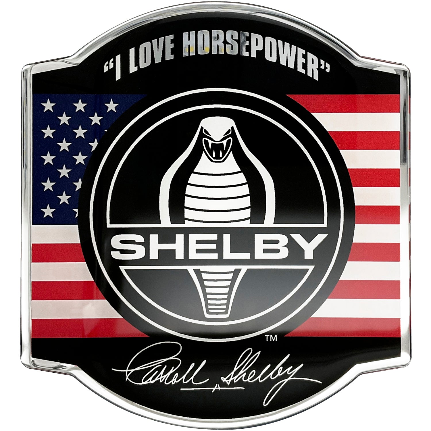 Shelby Cobra Medallion Logo Car Decal - Classic Black and White Symbol ...