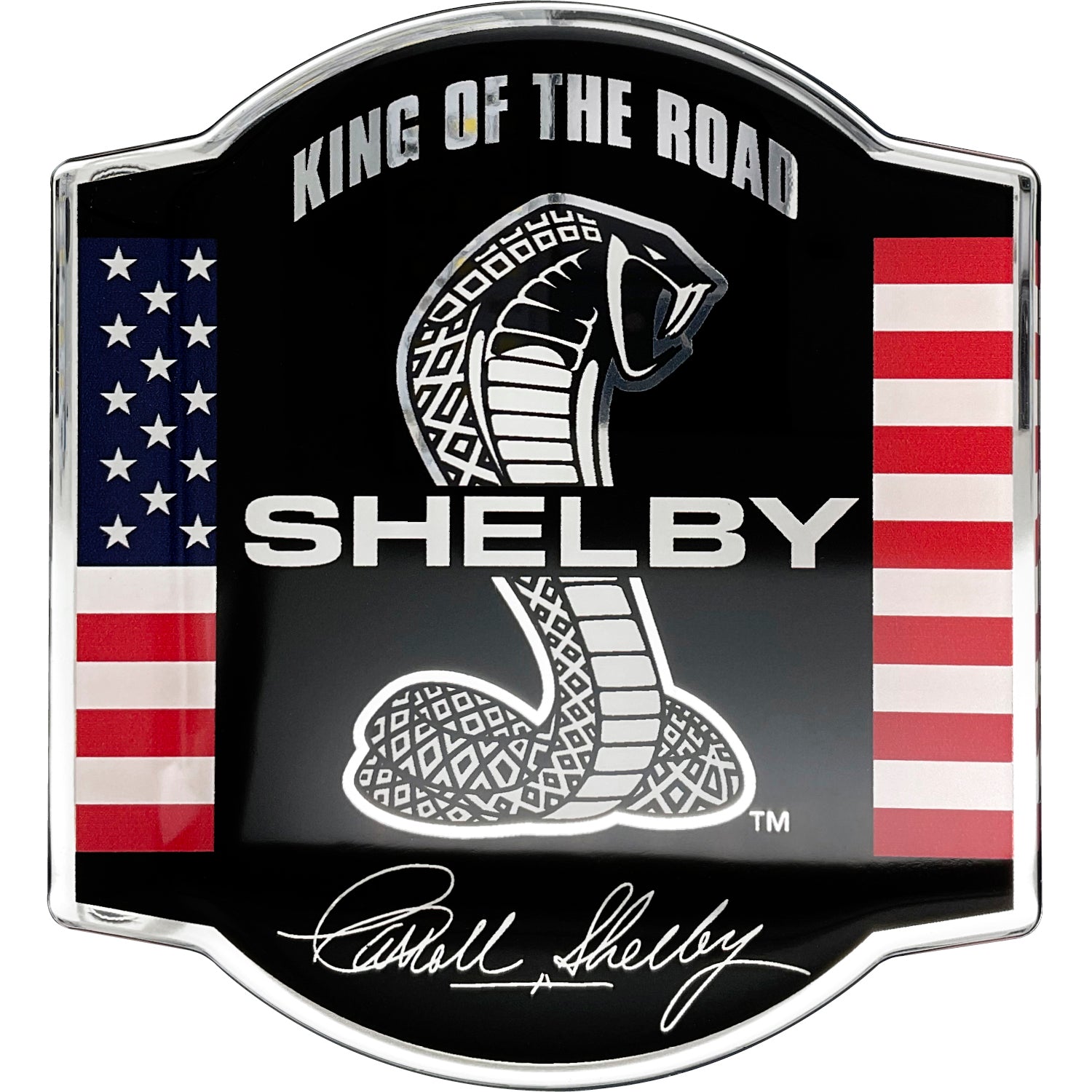 Shelby Cobra Snake Logo Car Decal - Classic Symbol with US Flag – Fan ...
