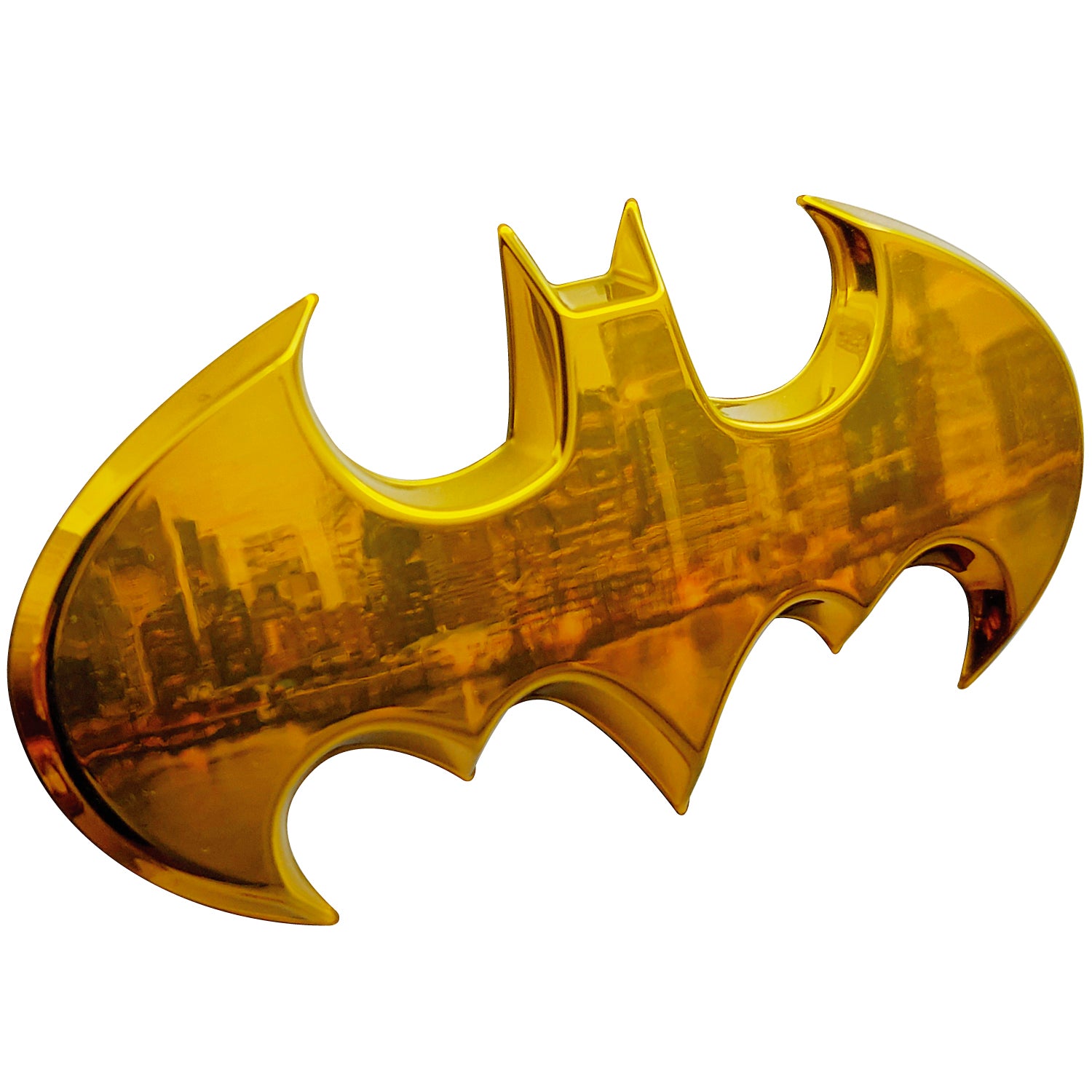 Batman 1989 Batwing 3D Car Badge (Yellow Chrome) – Fan Emblems