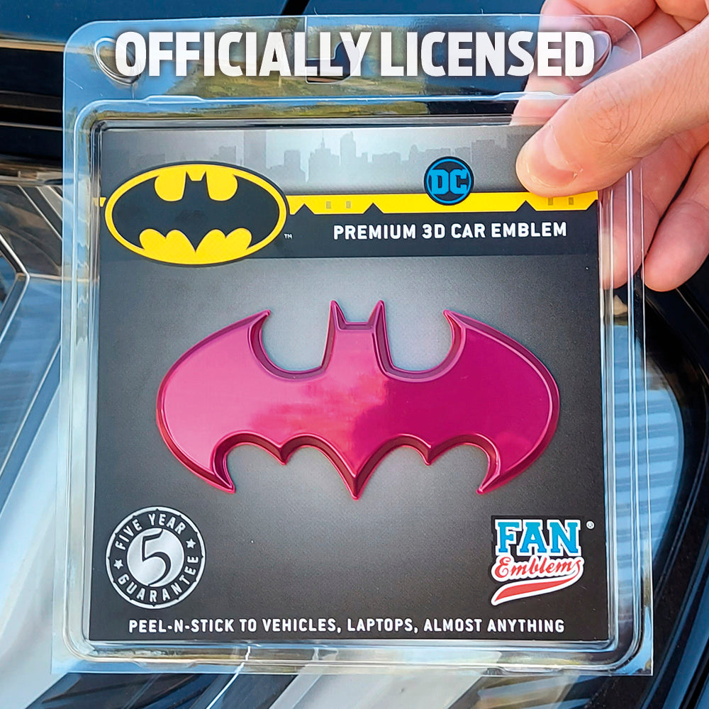 Batman 1989 Batwing 3D Car Badge (Pink Chrome) – Fan Emblems