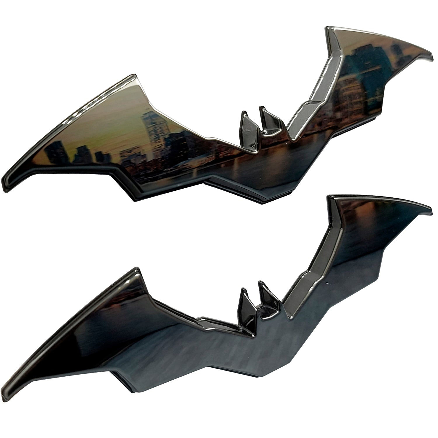 The Batman 3D Batwing - 2 Pack (Black Chrome) – Fan Emblems