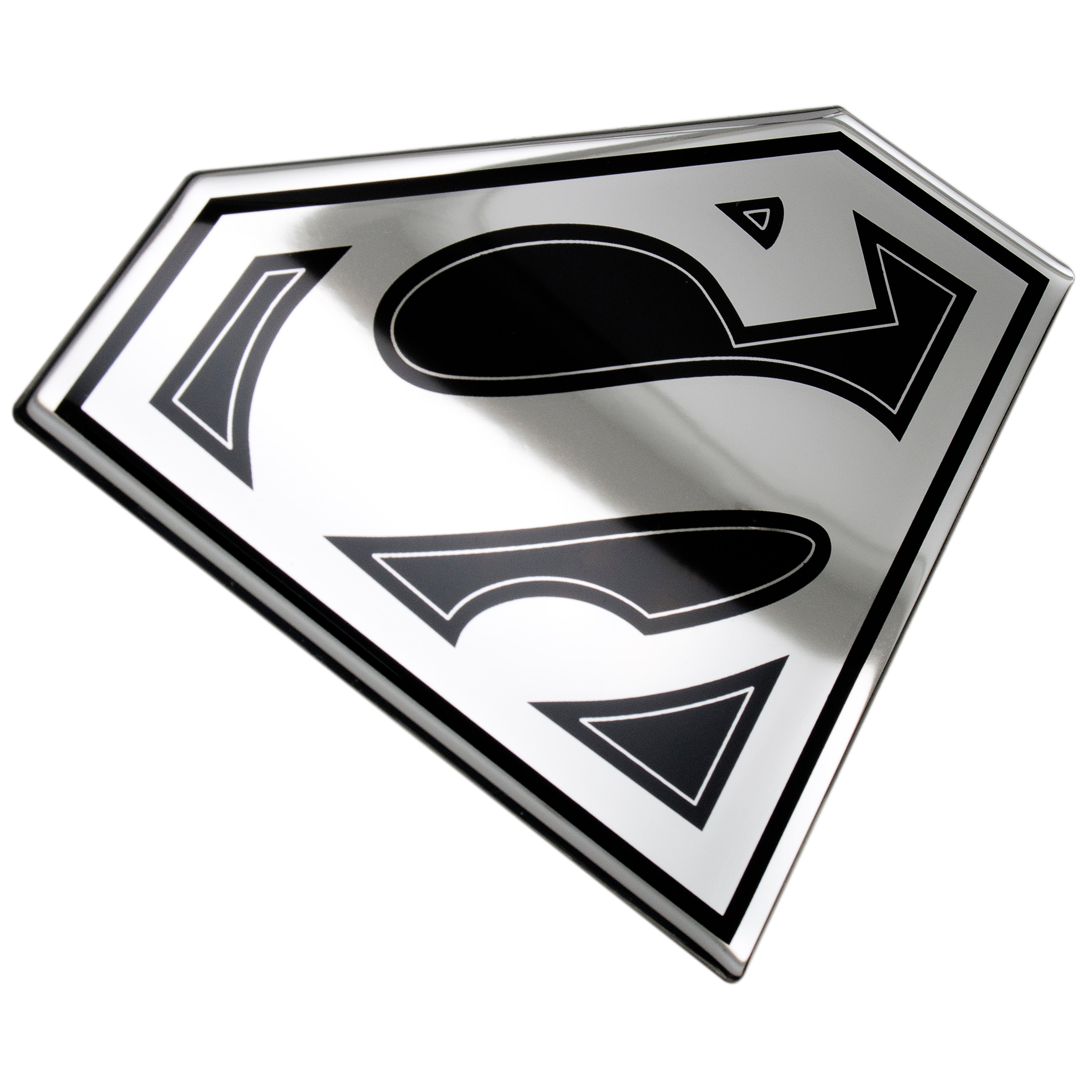 Superman Logo Decal - Classic Logo (Black and Chrome) – Fan Emblems