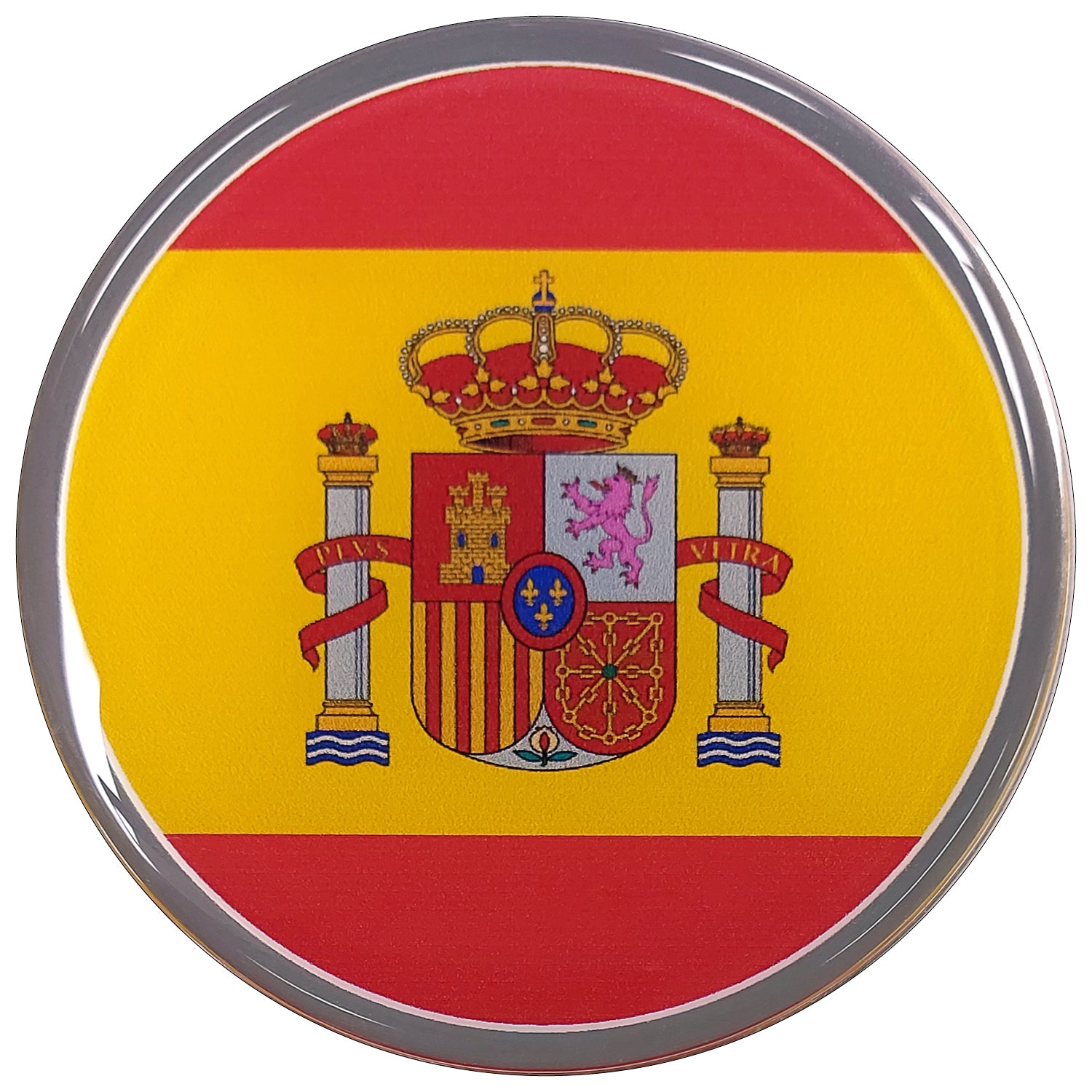 Spanish Flag Car Decal (3" Round) – Fan Emblems