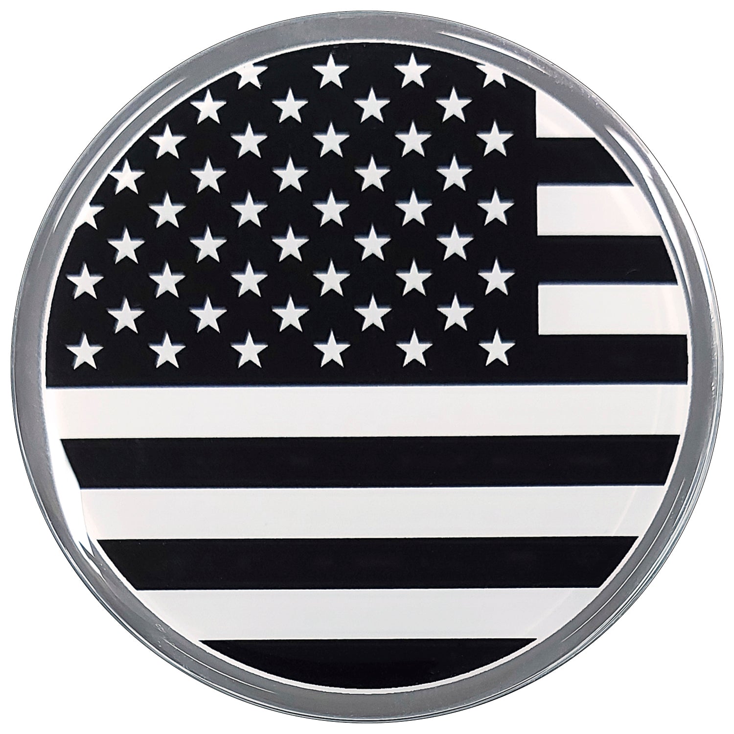American Flag Car Decal (3" Round - Subdued) – Fan Emblems