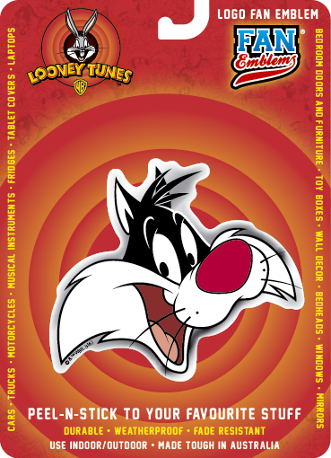 Looney Tunes Sylvester Logo Fan Emblem - Premium 3D Car Badge – Fan Emblems